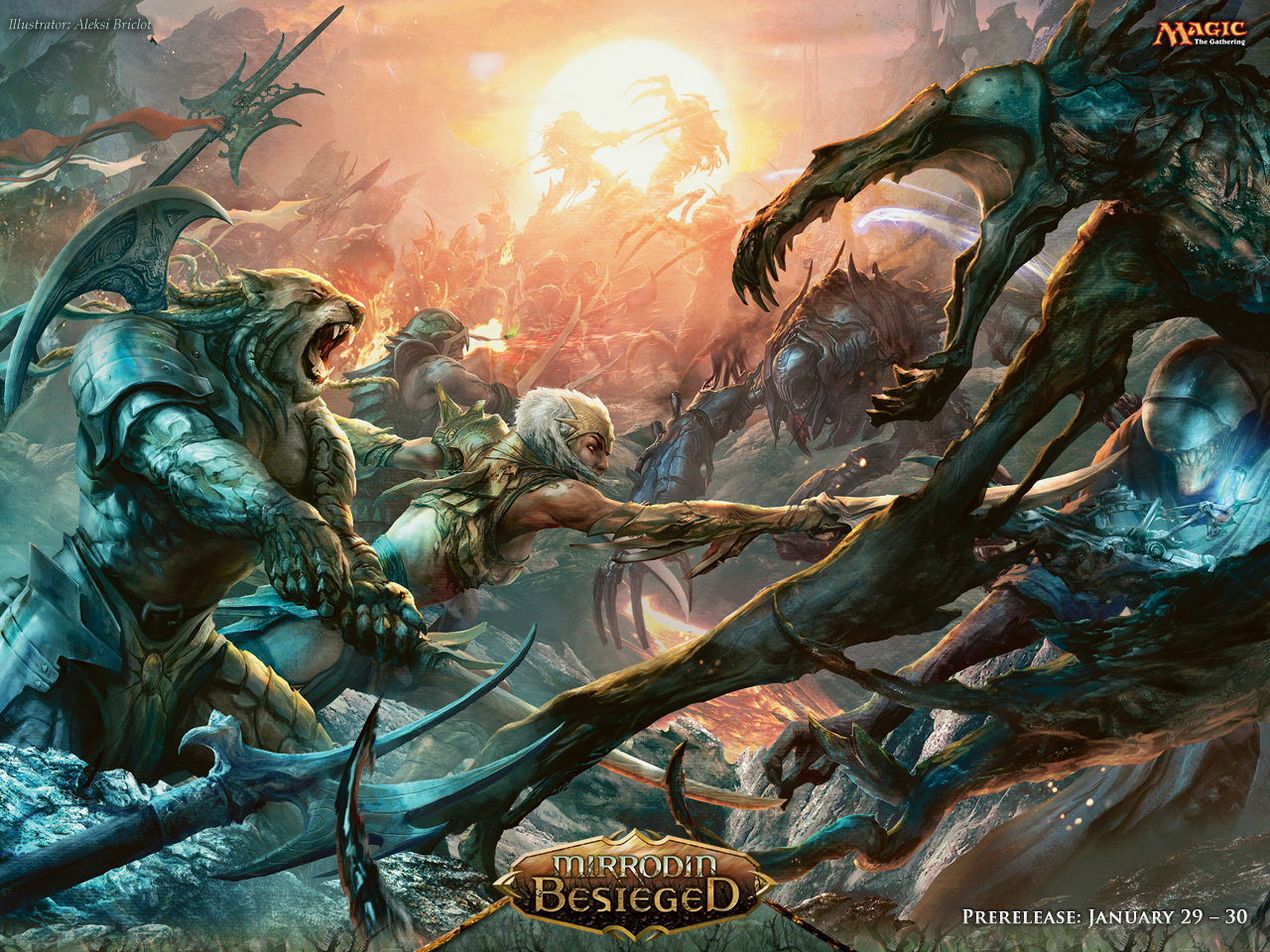 Wallpaper of the Week: Mirrodin Besieged Battle Scene | MAGIC: THE ...